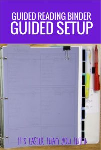 Guided Reading Binder - Guided Setup – KindergartenWorks