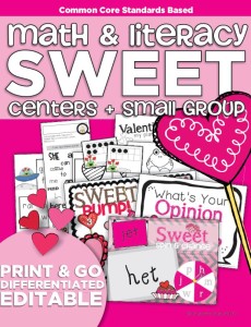 Sweet Valentine Math and Literacy Centers and Small Group Materials ...