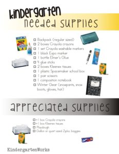Kindergarten School Supply List: What I Ask For and Why – KindergartenWorks