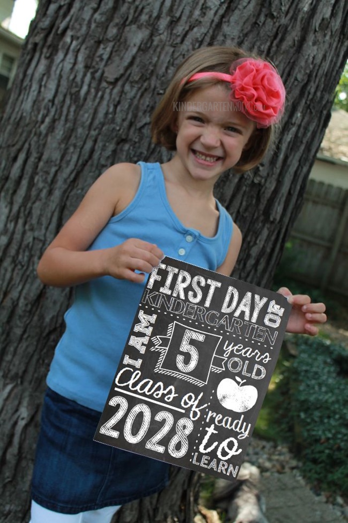 First Day of School Photo Prop Signs – KindergartenWorks