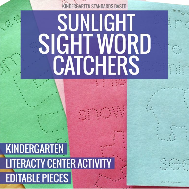 Sunlight Sight Word Catchers - Pokey Pin Activities – KindergartenWorks