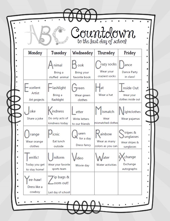 14 Alphabet Countdown Calendars Here Comes The End Of The Year 14 Alphabet Countdown Calendars Here Comes The End Of The Year