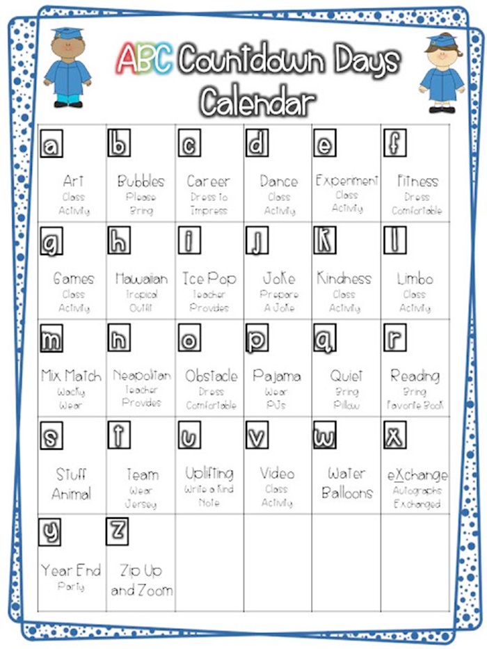 14 Alphabet Countdown Calendars Here Comes The End Of The Year 