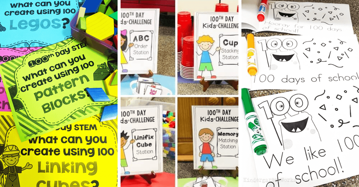 13 Free 100th Day of School Ideas and Activities for Kindergarten ...