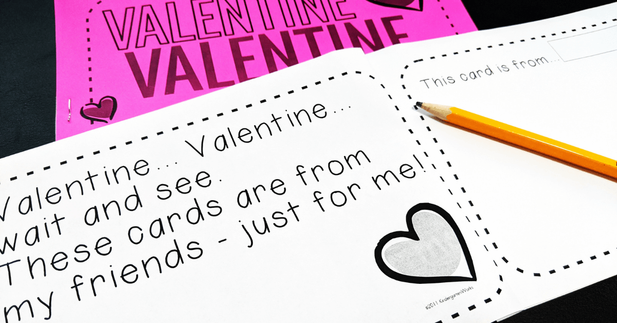 Free Valentine's Day Card Collection Book: What to Do at a Kindergarten ...